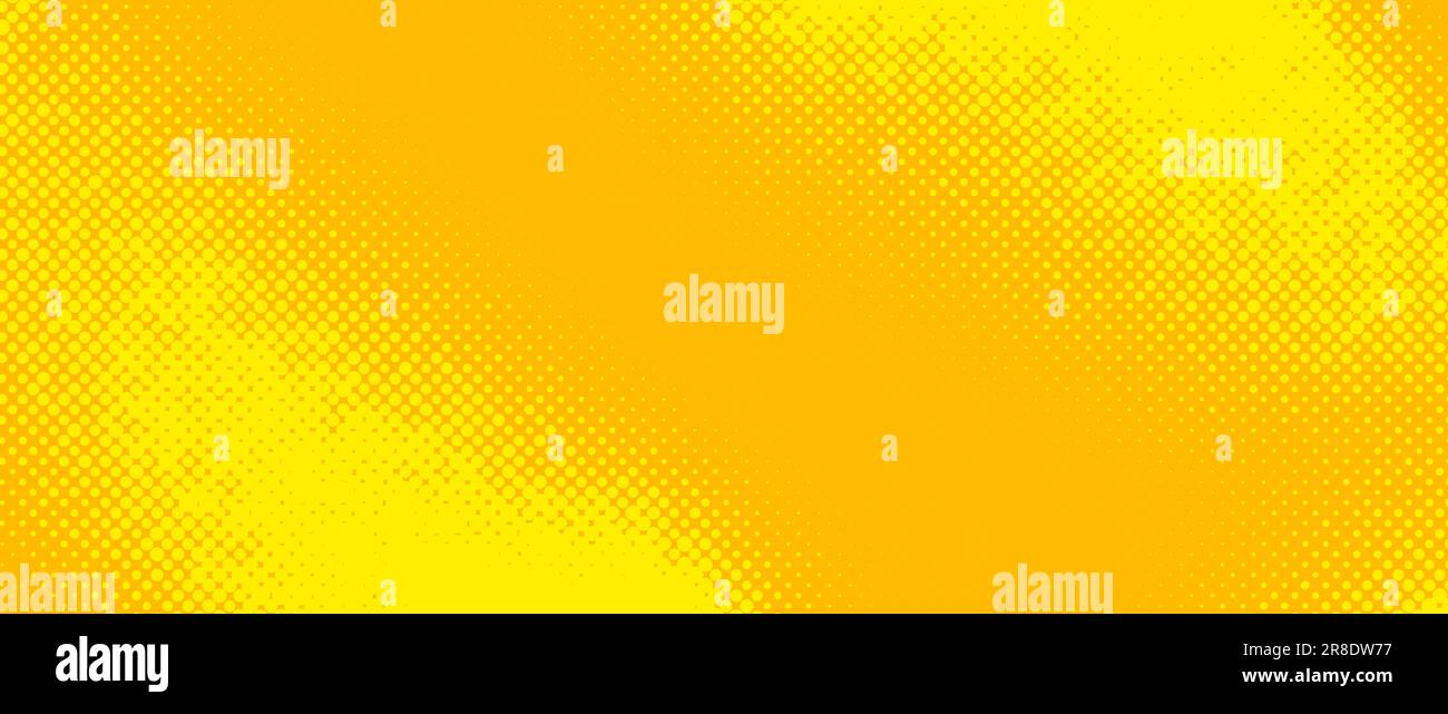 Arrière-plan demi-ton jaune. Texture rétro de grain de bande dessinée ...