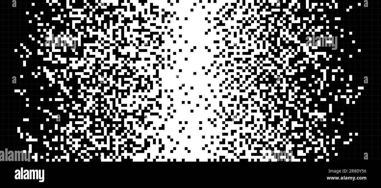 Texture de dégradé de demi-teinte pixélisée. La texture du bruit de ...