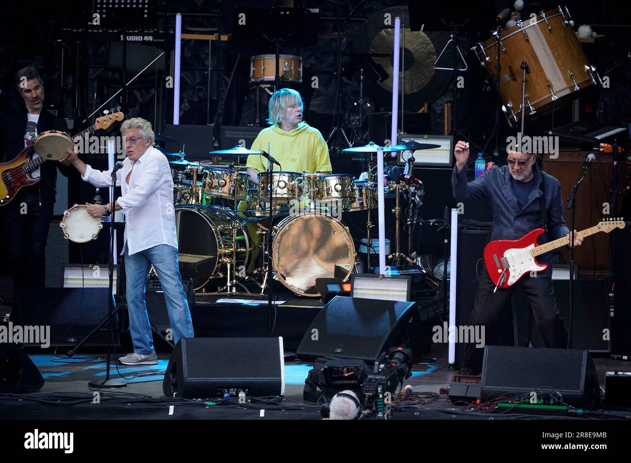 Jon Button, Roger Daltrey, Zak Starkey und Pete Townshend von the Who ...