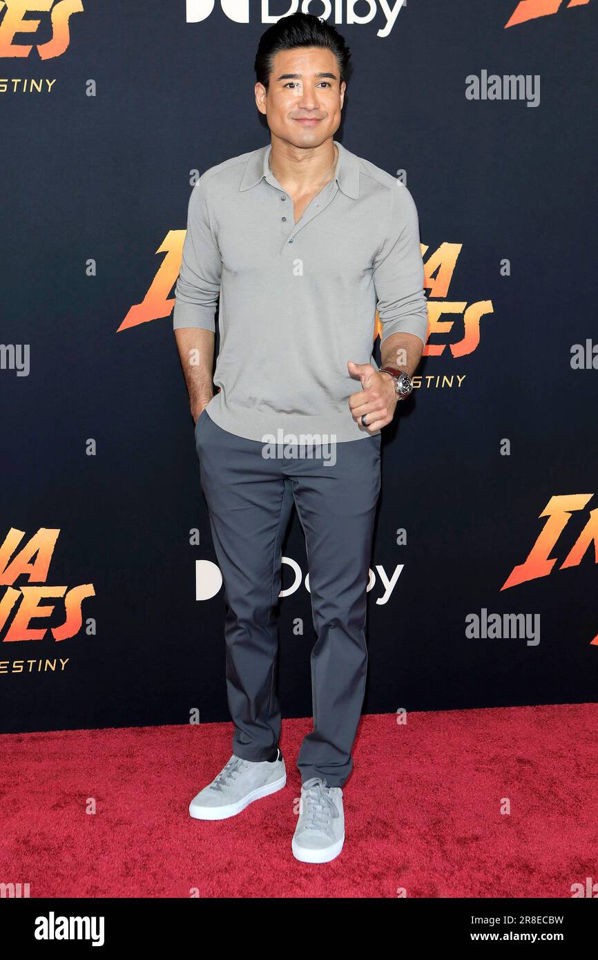LOS ANGELES - 14 JUIN : Mario Lopez à Indiana Jones et le cadran de ...