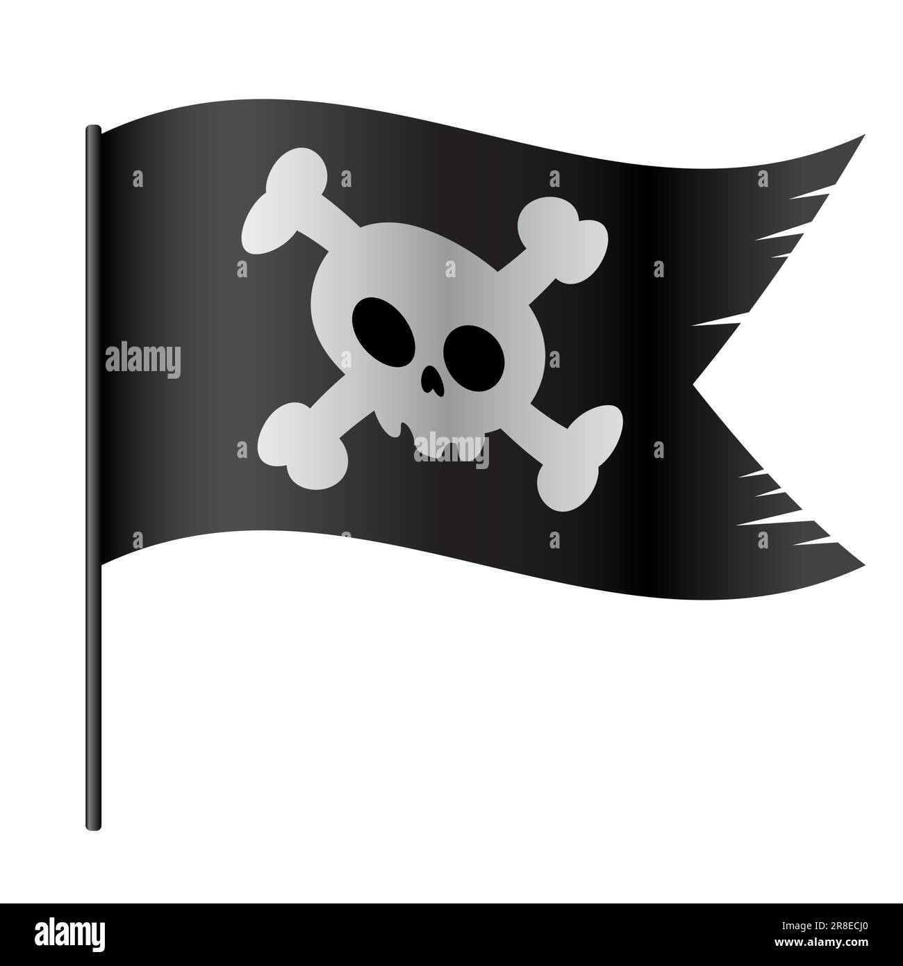 Dessin de pirate noir et blanc Banque de photographies et d’images à ...