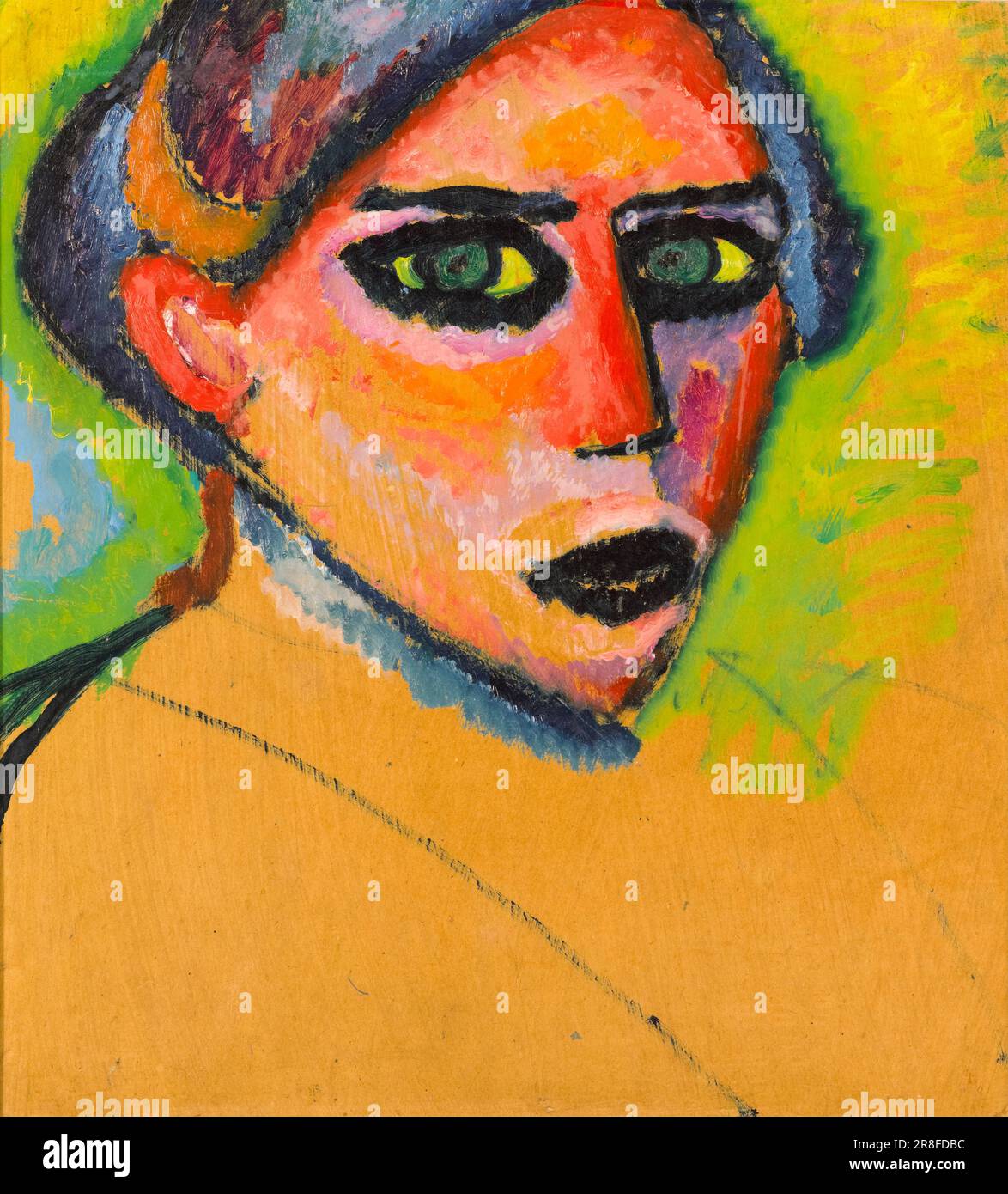 Alexej von Jawlensky, visage de femme, portrait peint à l'huile sur ...