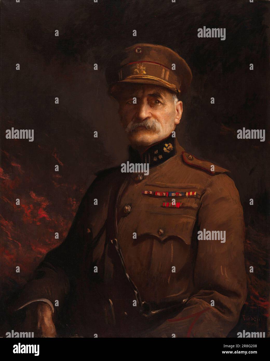 Le général Georges Leman, commandant de la ville fortifiée de Liège ...