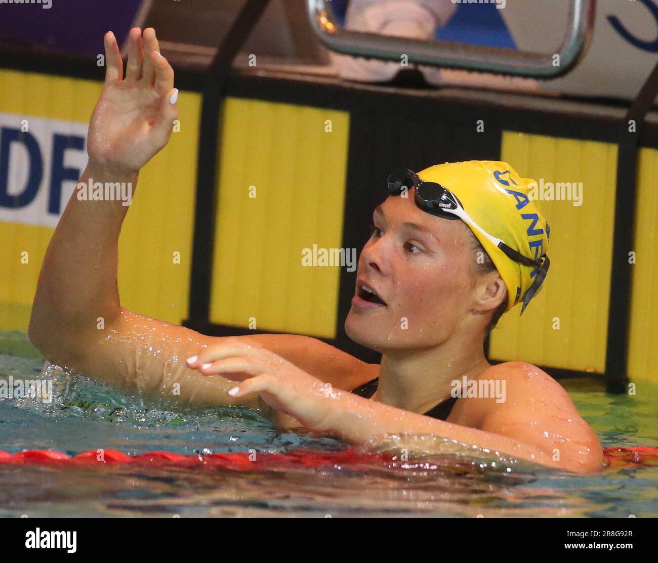 Pauline Mahieu 1st place, finale 100 M contre-coup lors des ...