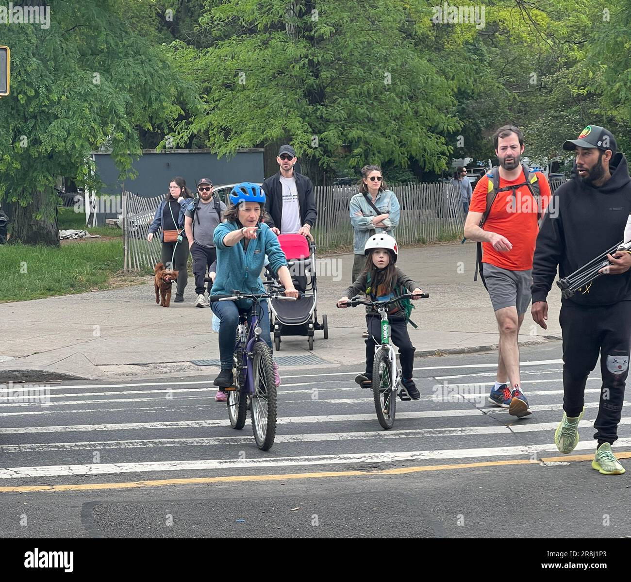 Le parc s'approche en diagonale à Park Circle ; sur le chemin de Prospect Park à Brooklyn ; New ...