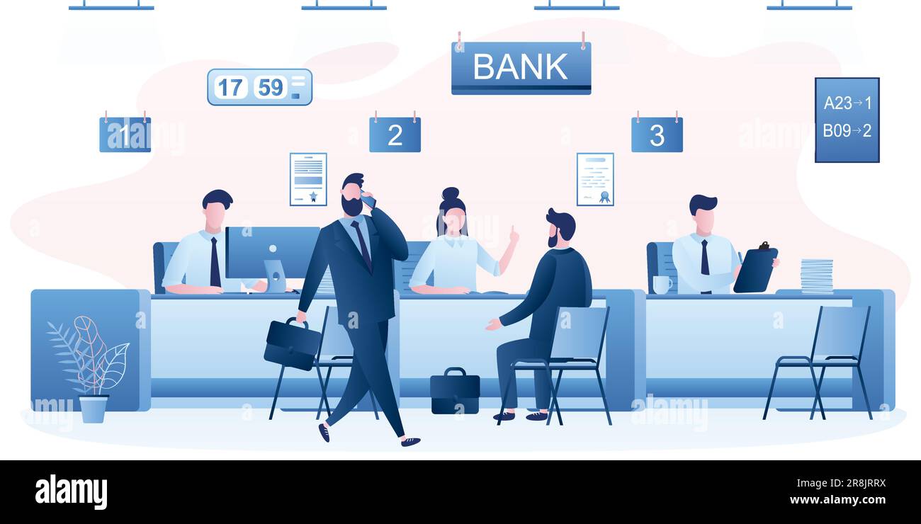 Bureau de banque Banque d'images détourées - Alamy