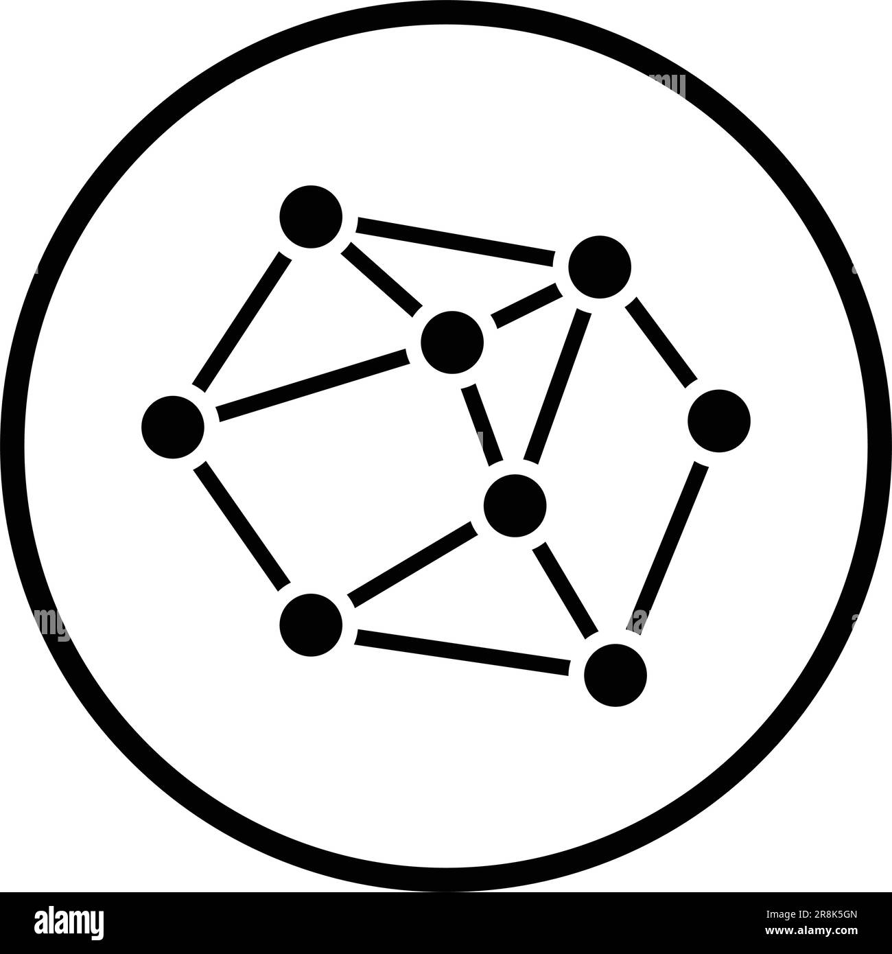 Icône ligne réseau distribuée. utilisation à des fins commerciales ou ...