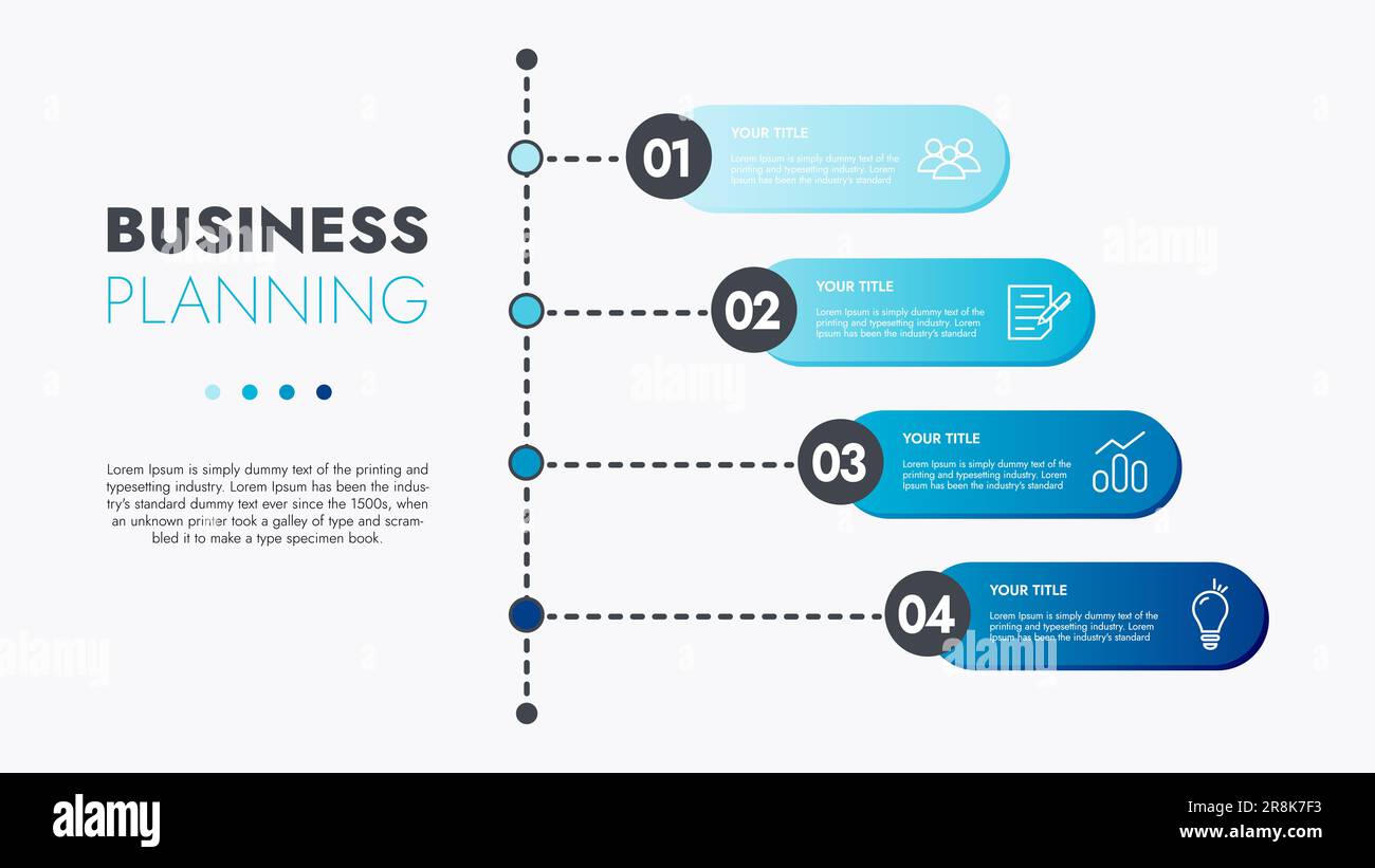 Modèle d'entreprise pour la présentation. Infographie sur la visualisation des données métiers ...