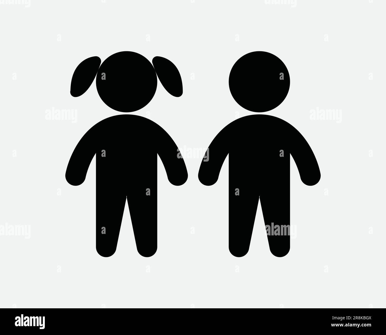 Pictogramme de signe de symbole icône femme et enfants Banque d'images ...