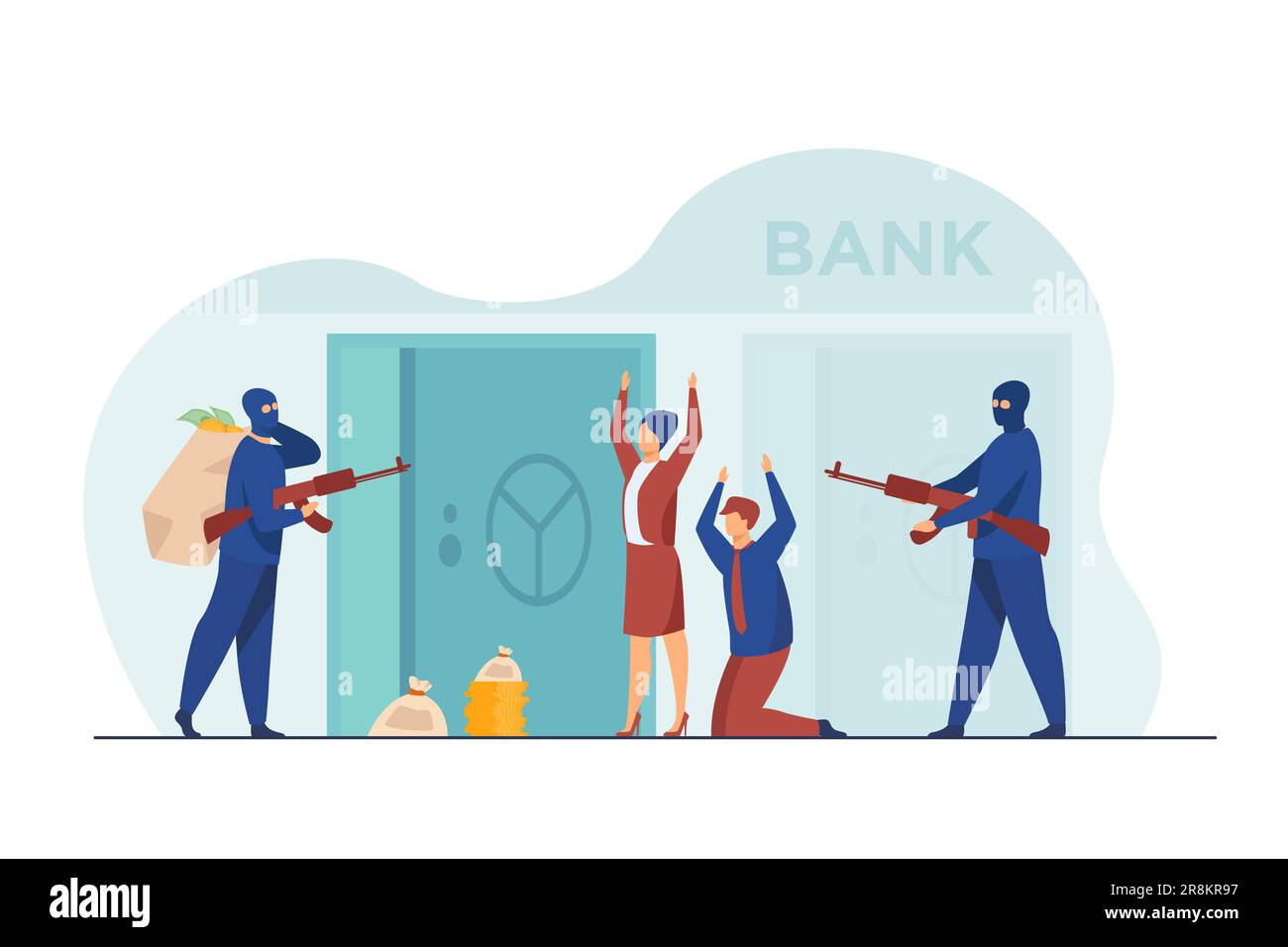 Braquage dessin animé Banque d'images vectorielles - Alamy