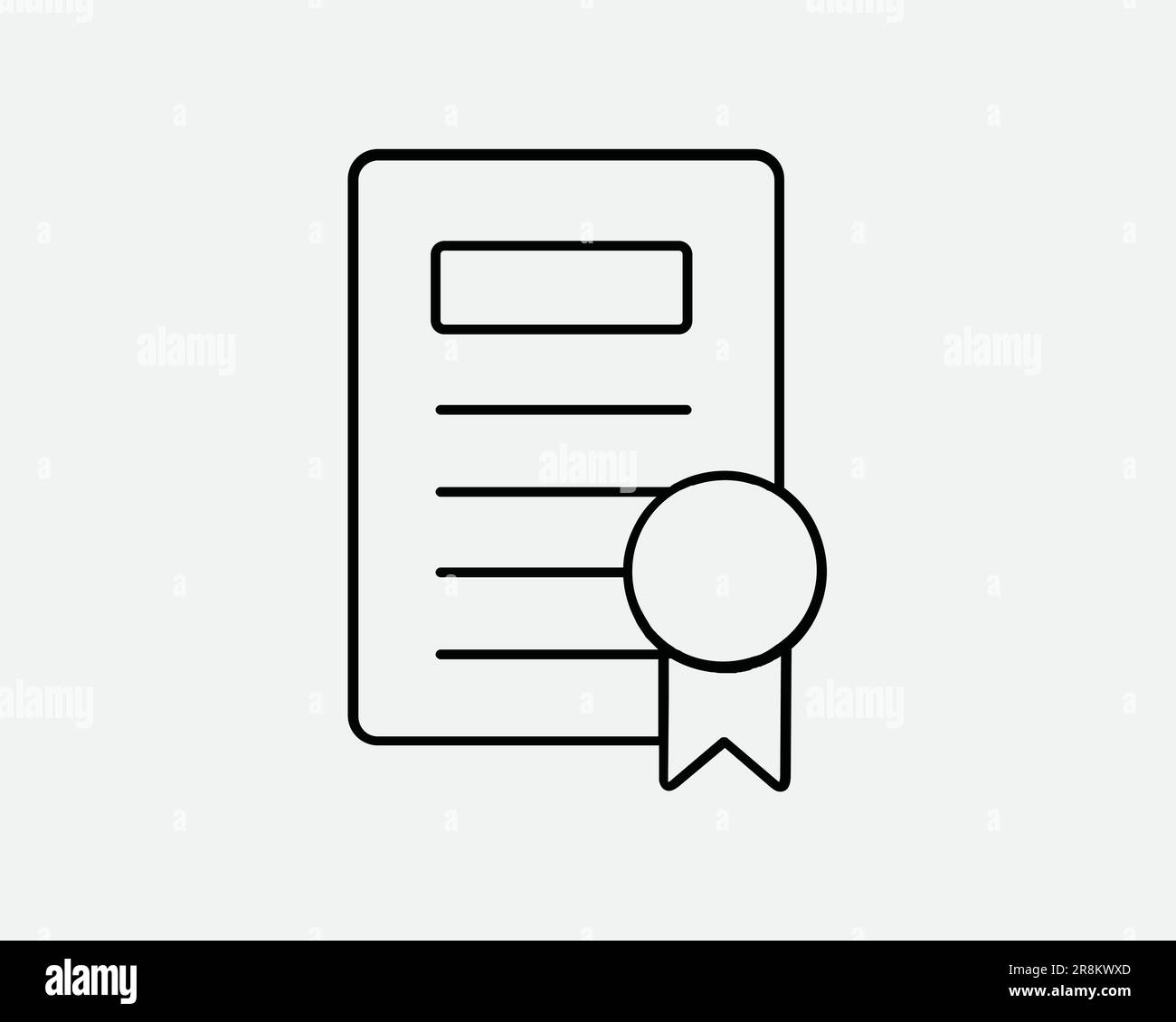 Icône de ligne de certificat. Réussite du diplôme diplôme diplôme de ...