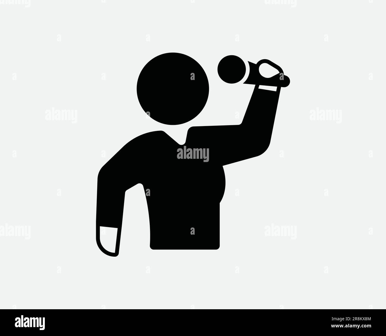 Icône de chant. Femme Femme Sing Entertainer spectacle concert musicien ...