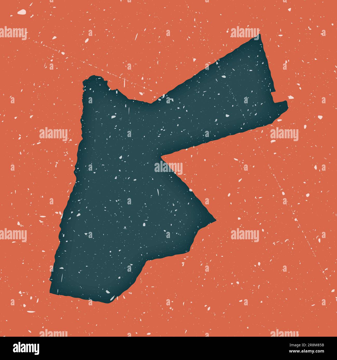 Carte vintage Jordan. Grunge la carte du pays avec la texture en ...