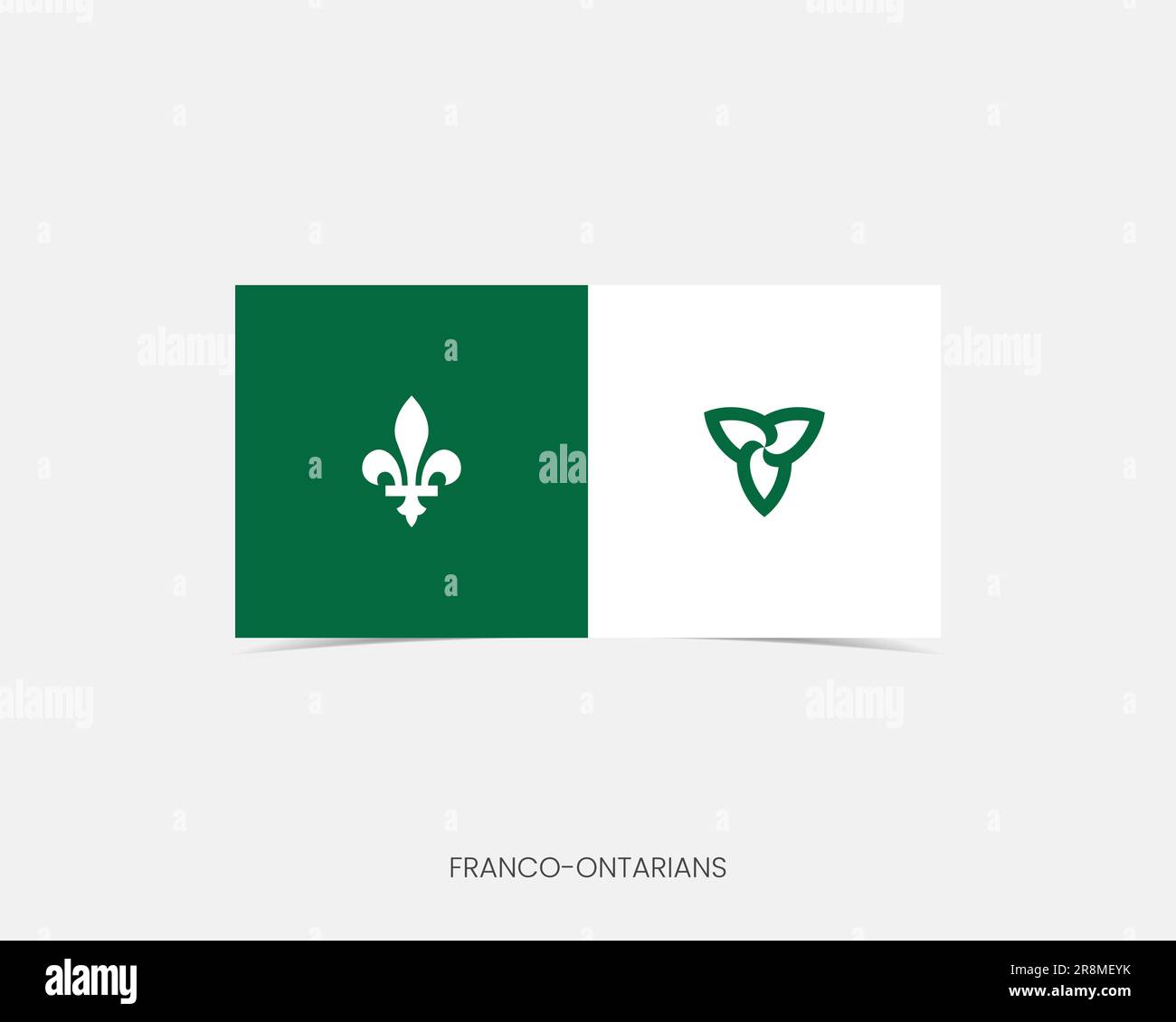 Drapeau franco ontarien Banque d'images vectorielles - Alamy