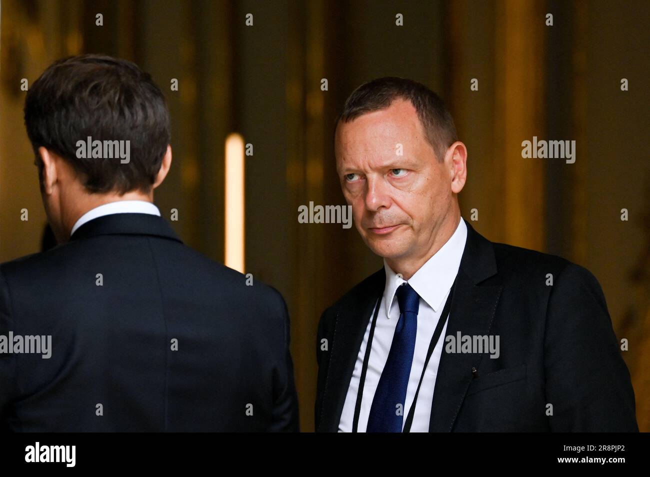 Paris, France. 22nd juin 2023. Emmanuel Macron, président français à l ...