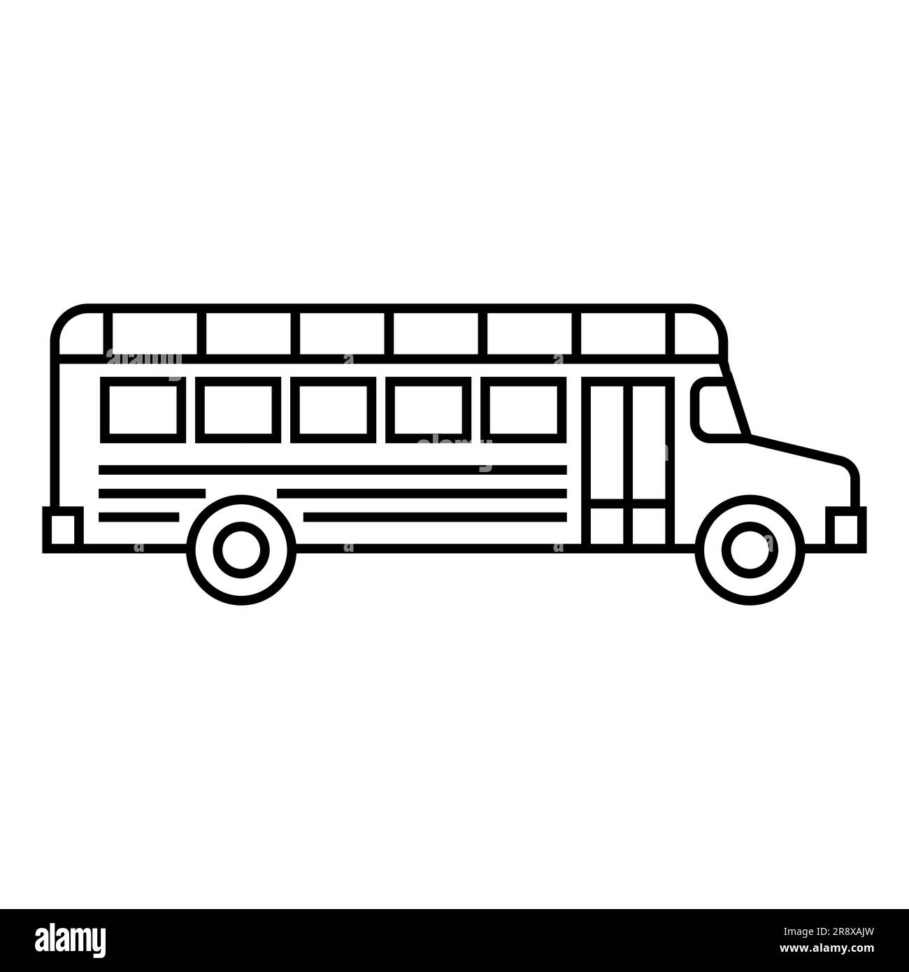 Panneau de signalisation de bus scolaire Banque d'images noir et blanc ...