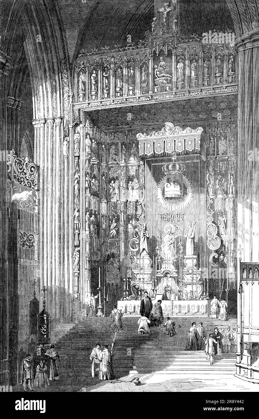 "Le Grand autel de la Cathédrale de Séville" - peint par David Roberts ...