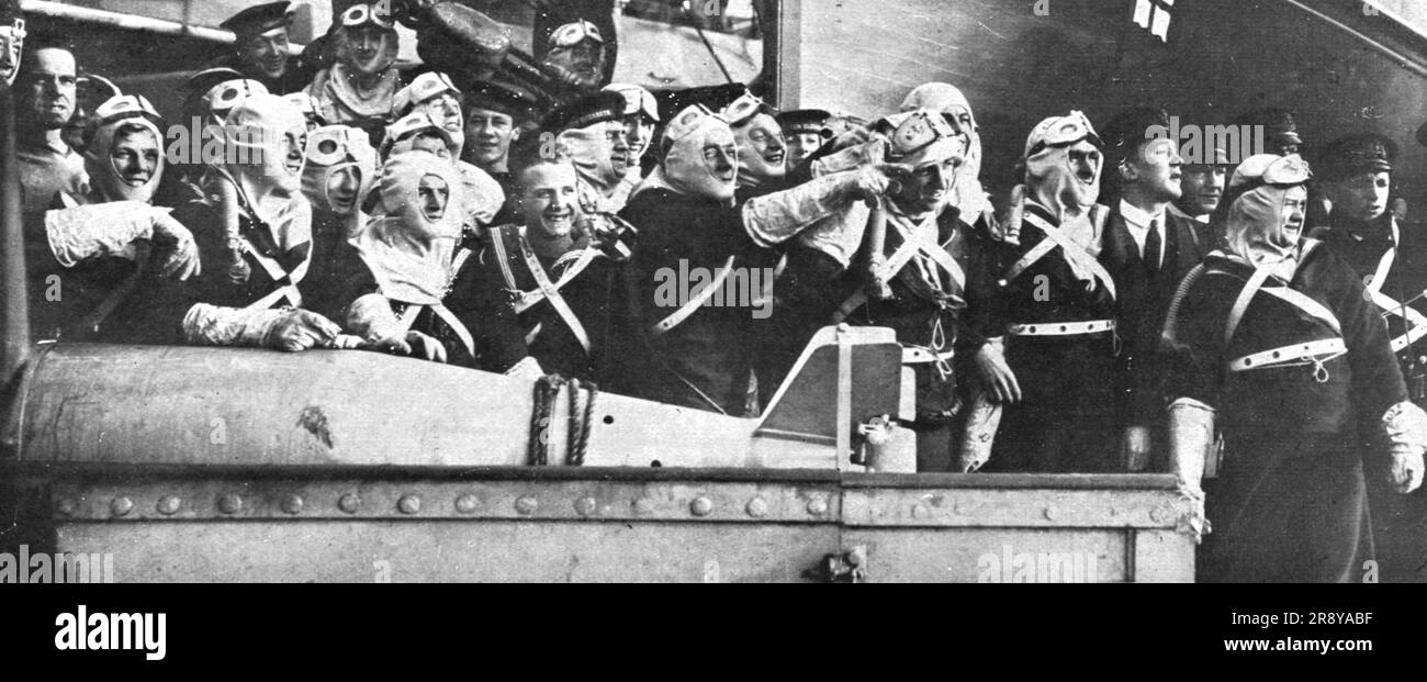 'La Redition de la flotte Allemande; Un bord des navires anglais ...