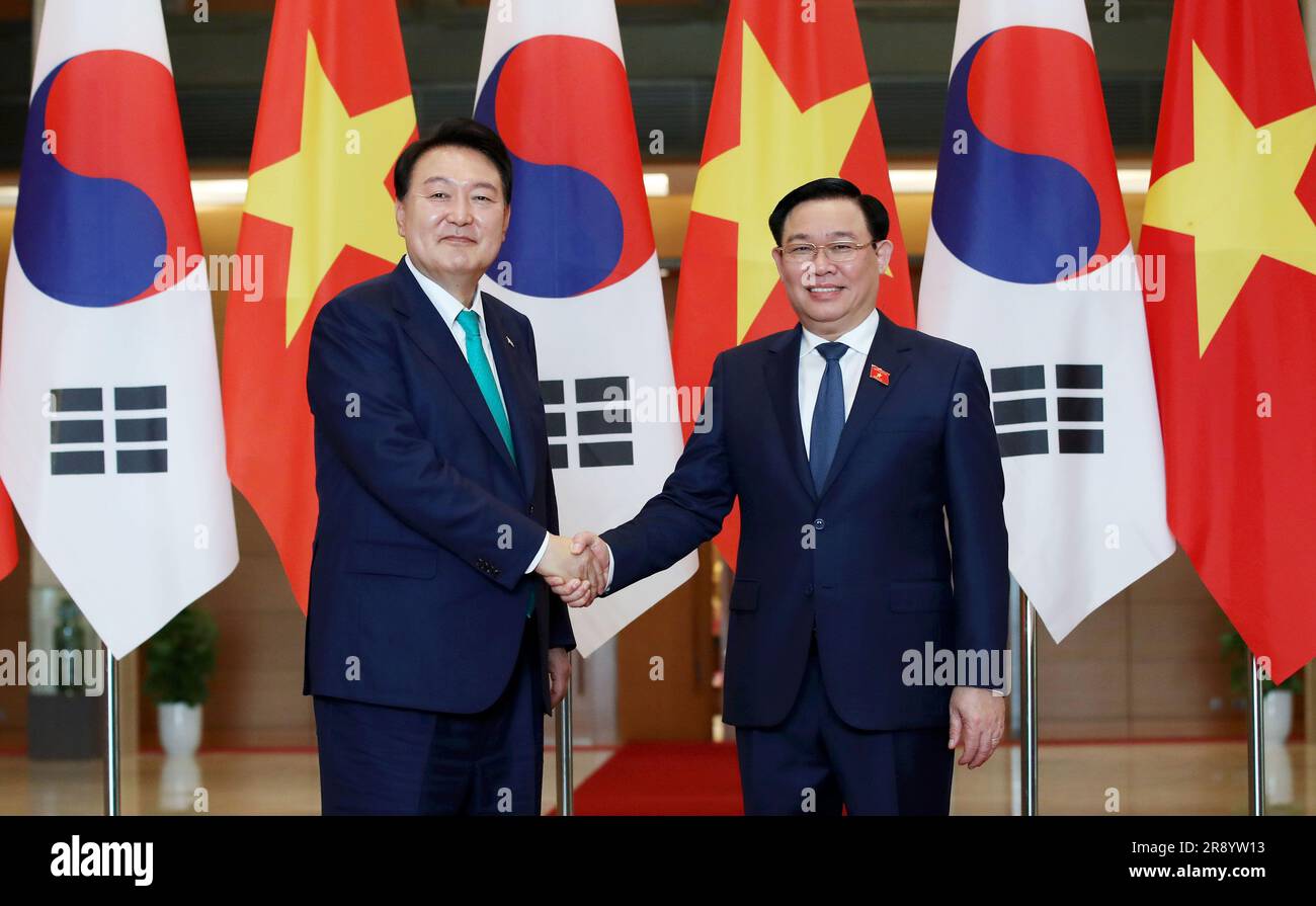 23rd juin 2023. Yoon rencontre le président sud-coréen Yoon Suk Yeol (L), président du Parlement ...