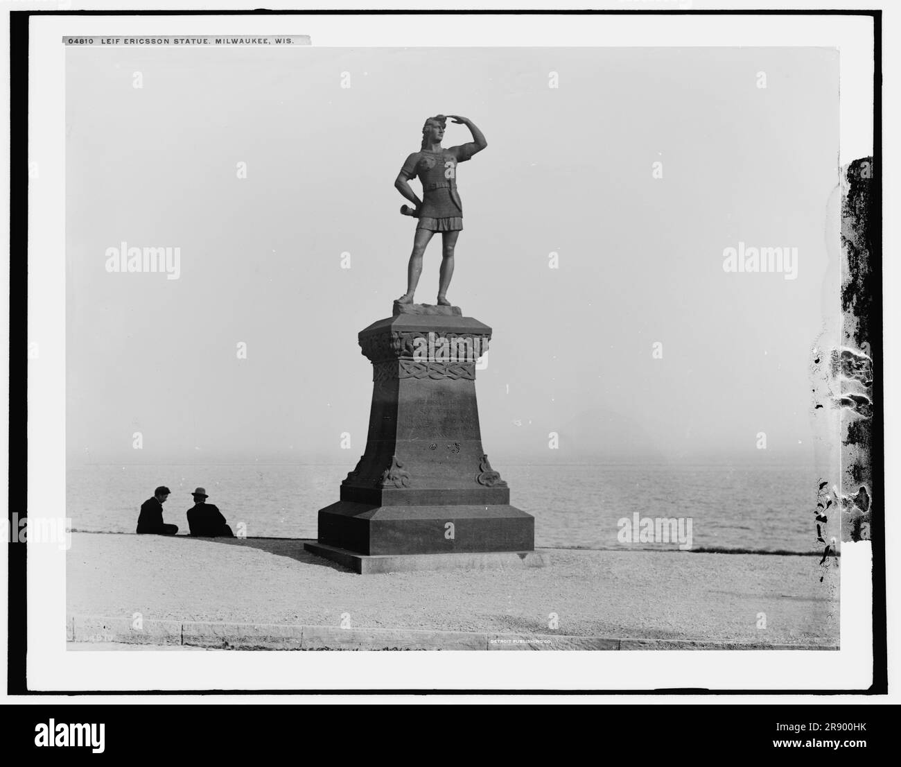 Statue de Leif Ericsson [sic], Milwaukee, Wisconsin, entre 1880 et 1899 ...