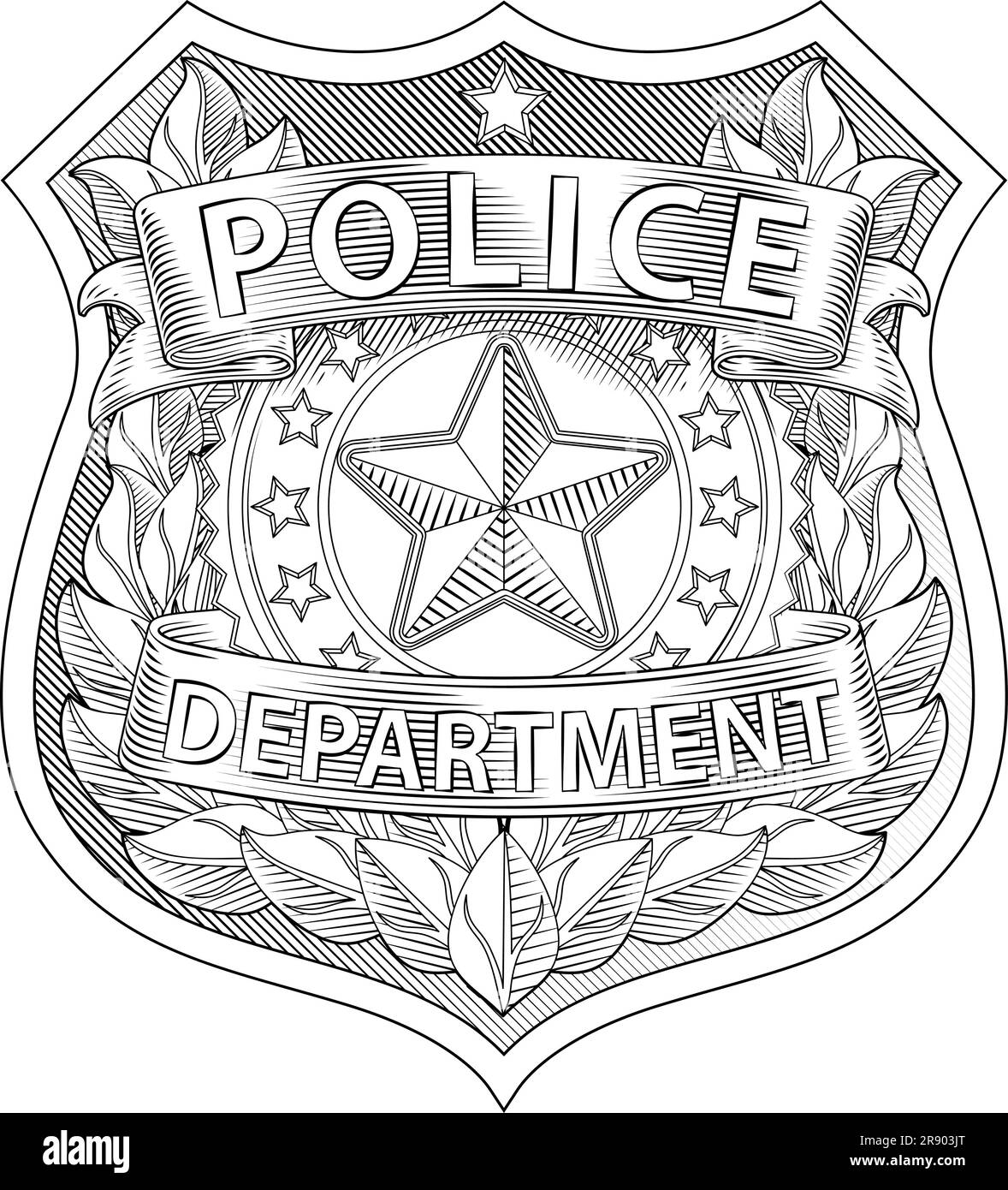 Police badge usa Banque d'images détourées - Alamy