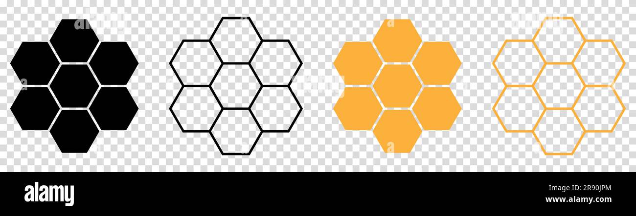 Icône de structure de nid d'abeille ou de molécule. Illustration ...