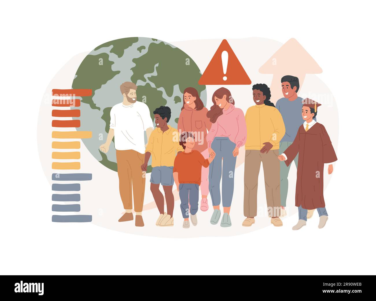 Illustration du vecteur de concept isolé de surpeuplement ...