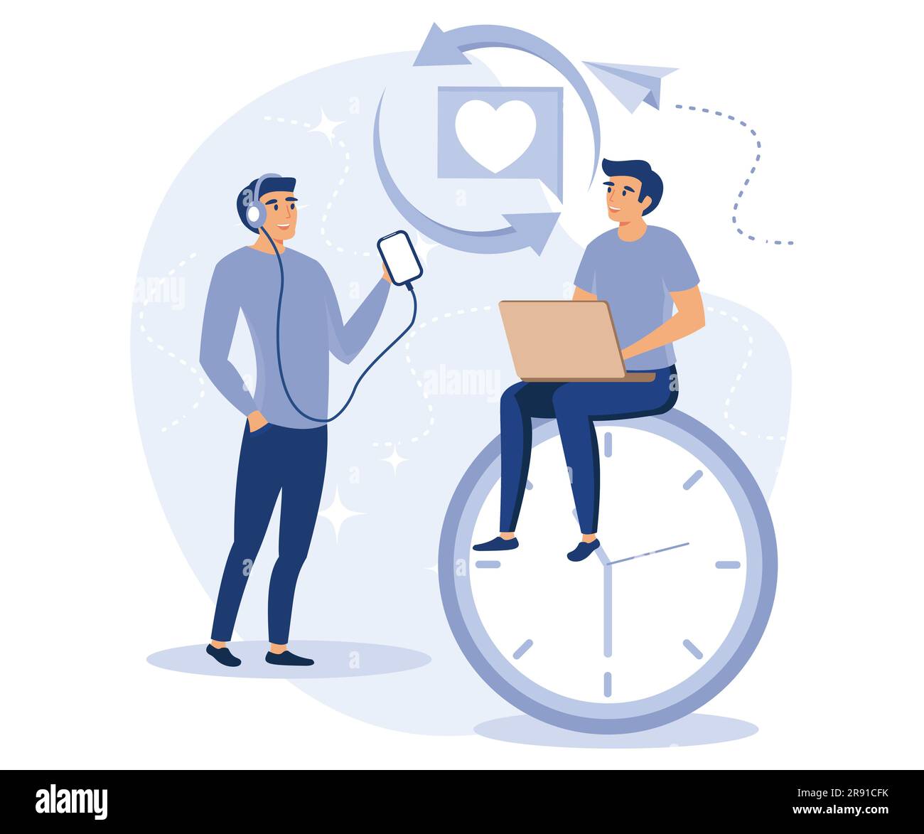 Stop addiction ecran Banque d'images détourées - Alamy