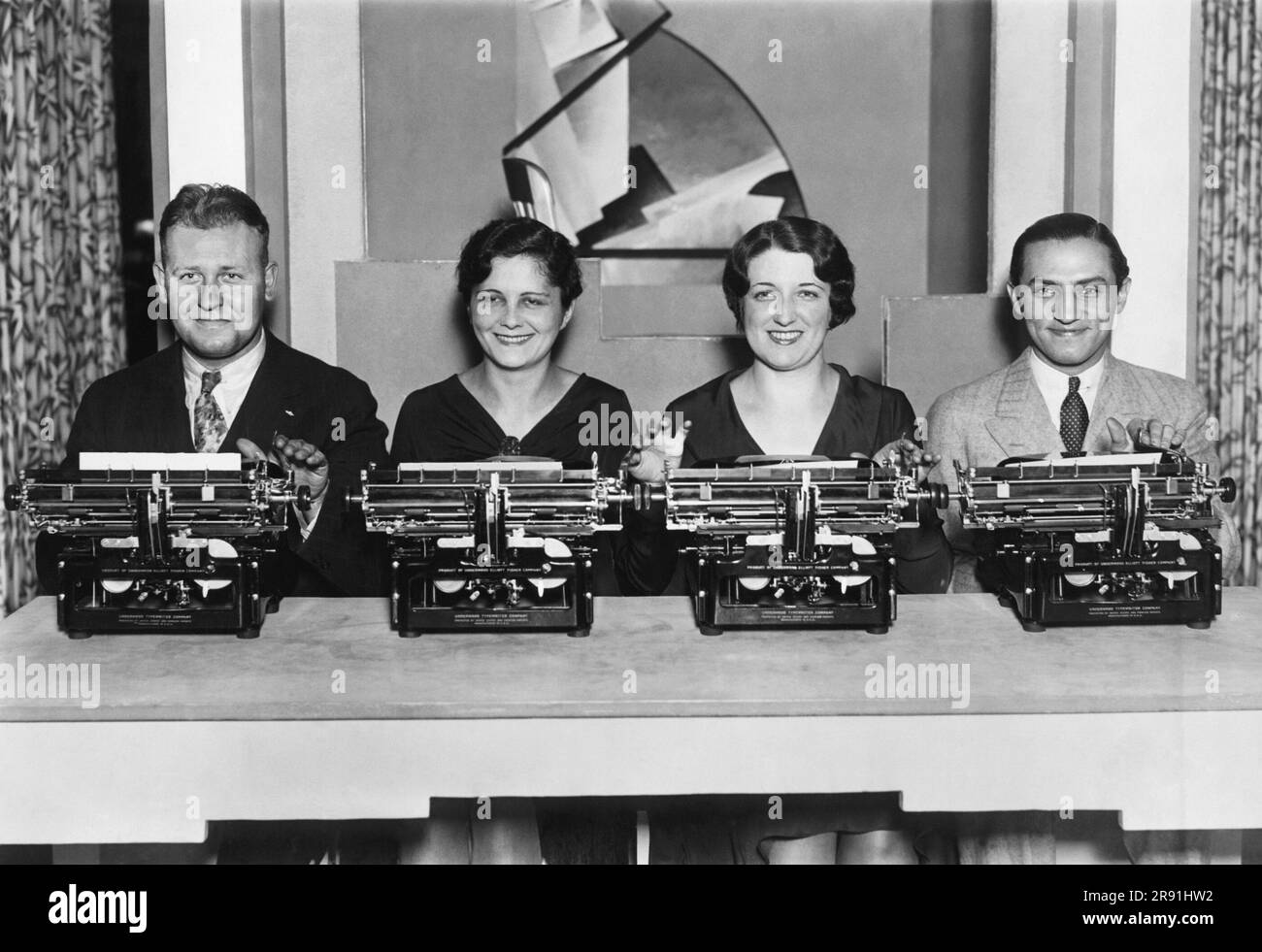 New York, New York: c. 1929 les quatre dactylographes les plus rapides ...