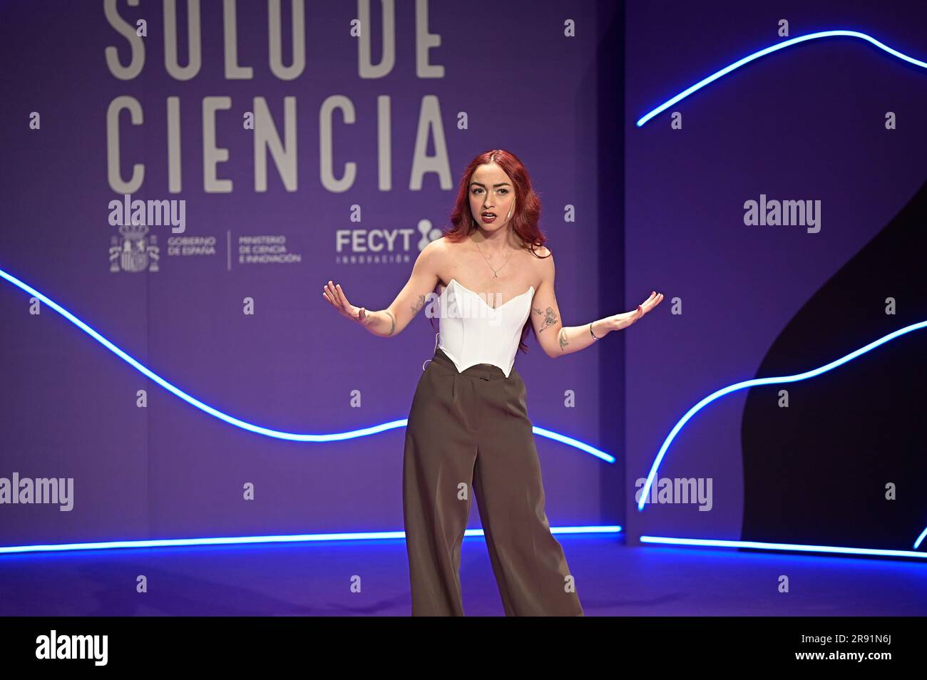 Finalist Marta Trillo during the national final of scientific ...