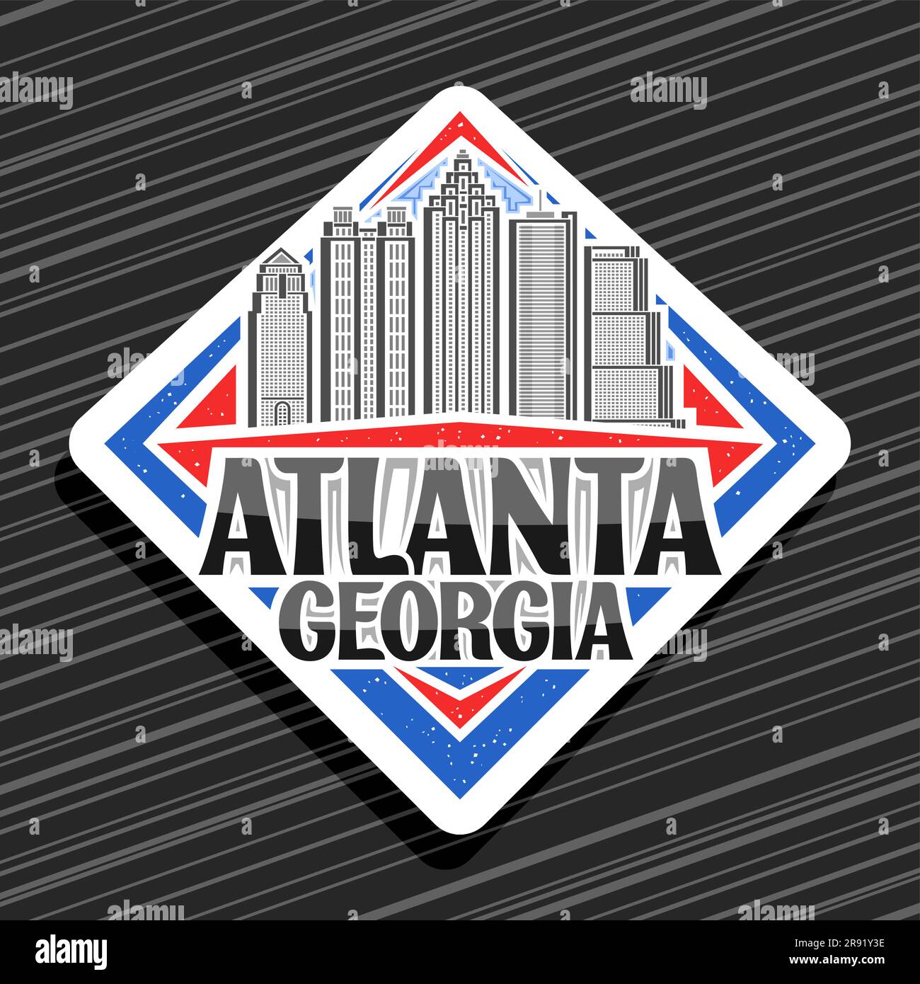 Atlanta georgia skyline Banque d'images vectorielles - Alamy