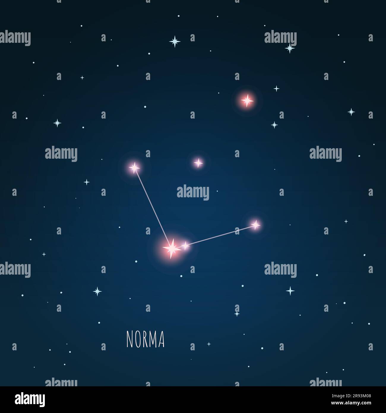 Norma constellation space astronomy Banque d'images vectorielles - Alamy