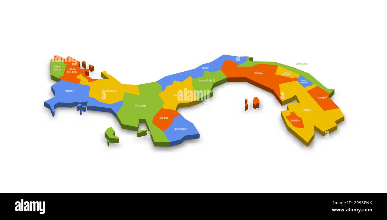 Panama carte politique des divisions administratives - provinces. Carte ...