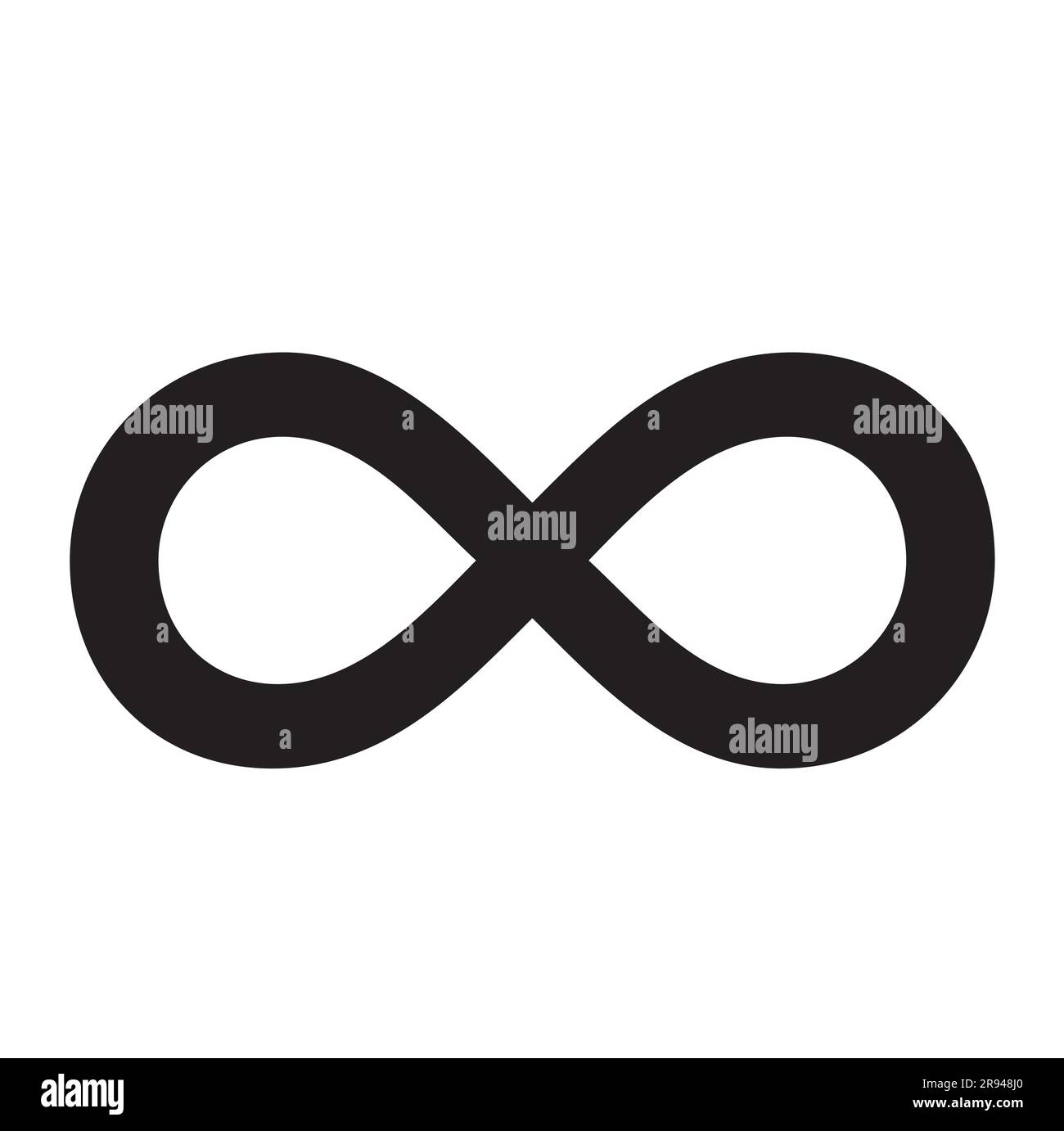 Le symbole de l'infini sur fond noir Banque d'images vectorielles - Alamy