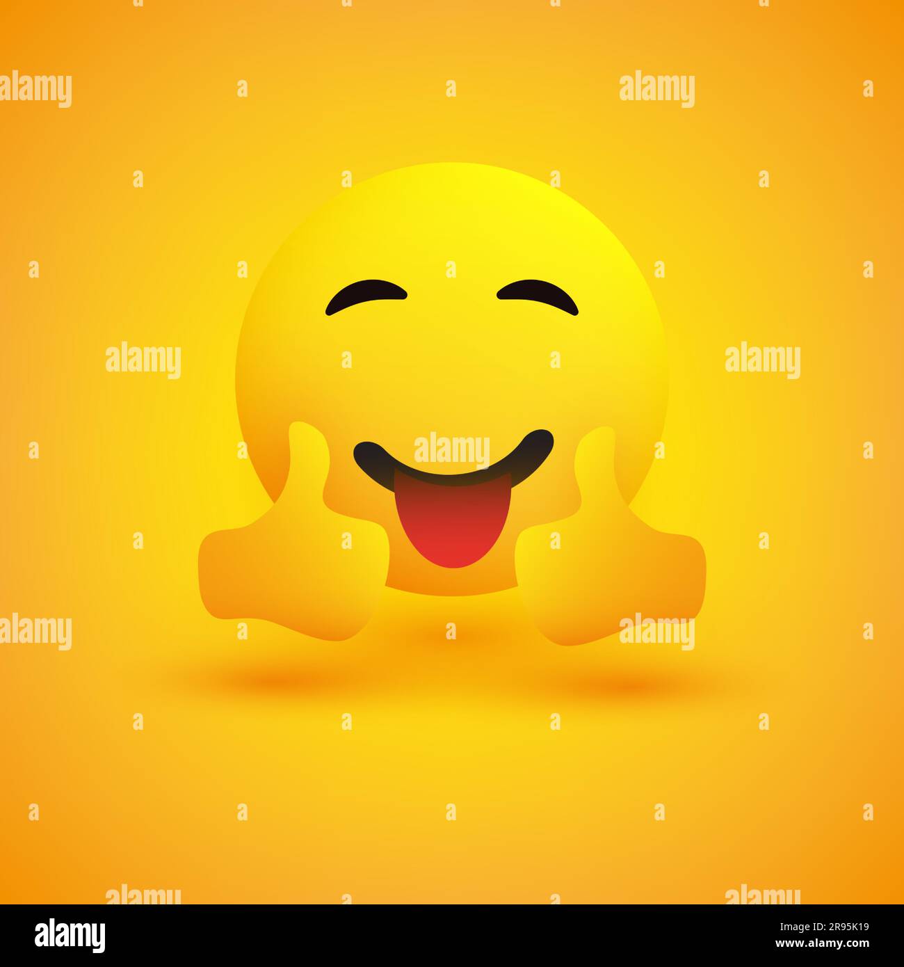 Émoticone souriant sur fond jaune - simple Happy Emoticon avec une ...