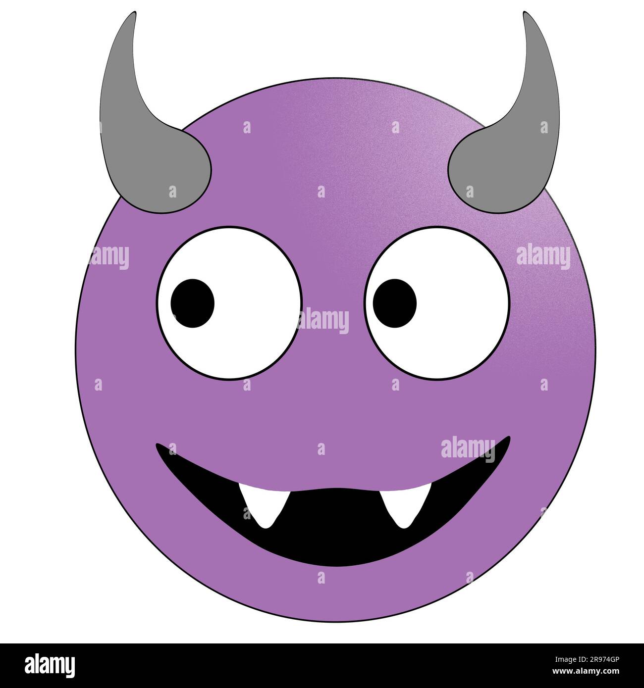 Souriant avec des cornes emoji Banque de photographies et d’images à ...