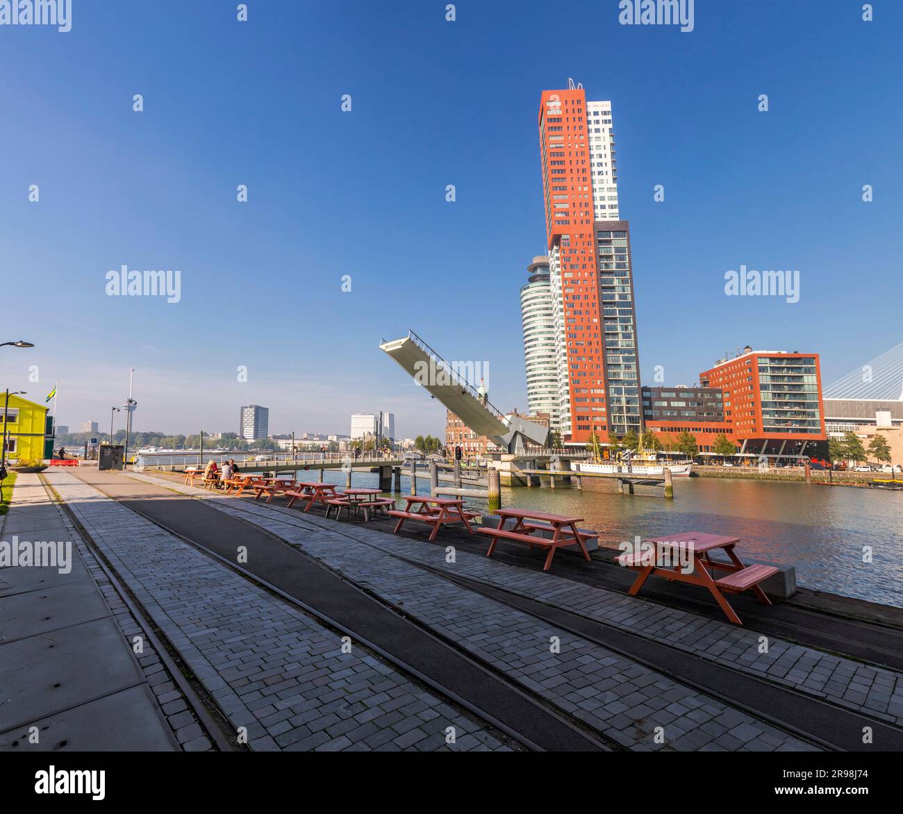 Rotterdam, pays-Bas - 8 octobre 2021 : le pont de Rijnhaven, connu sous ...
