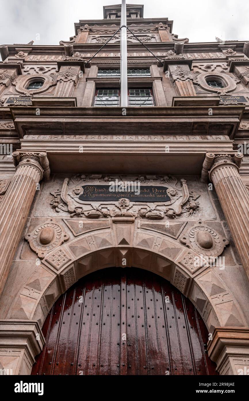 Leiden, pays-Bas - 7 octobre 2021 : détail de l'hôtel de ville de ...