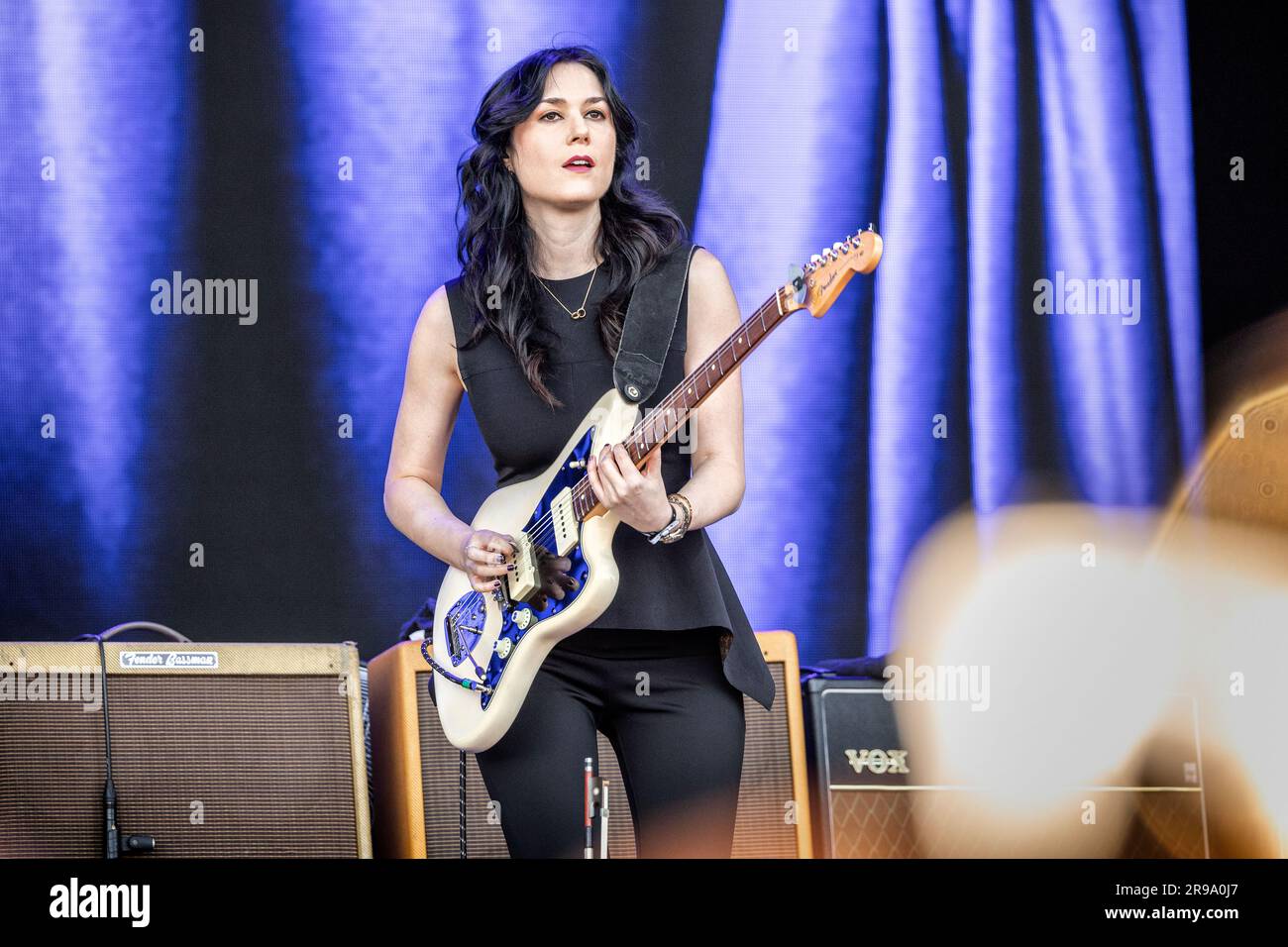 Oslo, Norvège. 24th juin 2023. Le guitariste Sarah Lipstate joue en ...