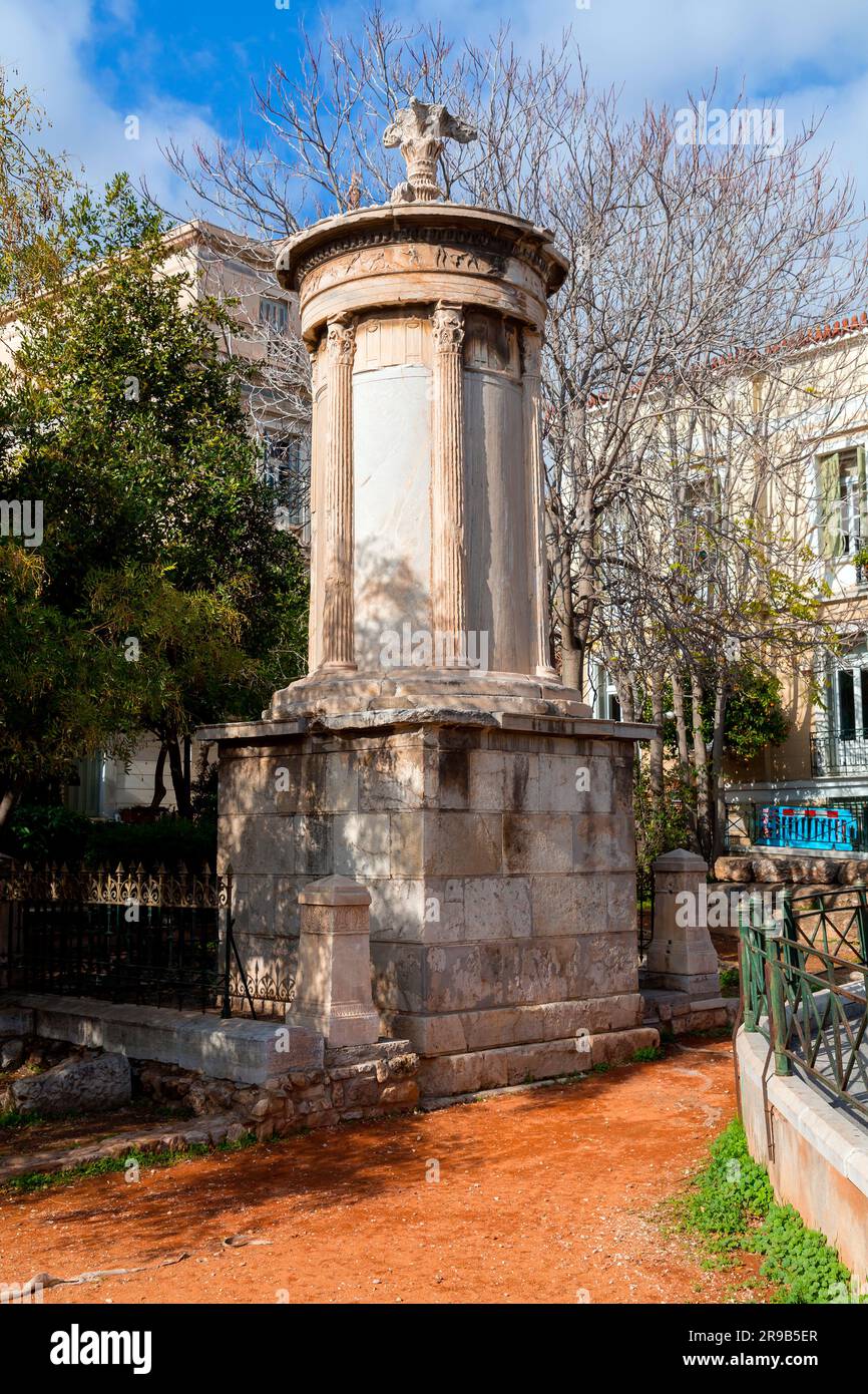 Athènes, Grèce - 25 novembre 2021 : le Monument Choragique de ...