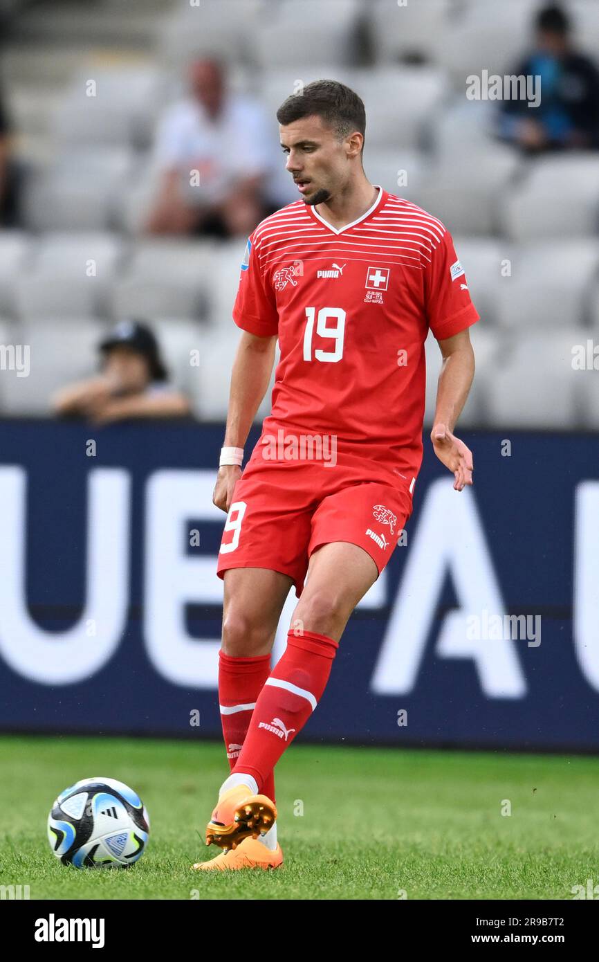 Darian mâles (Suisse U21) lors du championnat UEFA des moins de 21 ans Géorgie-Roumanie 2023 ...