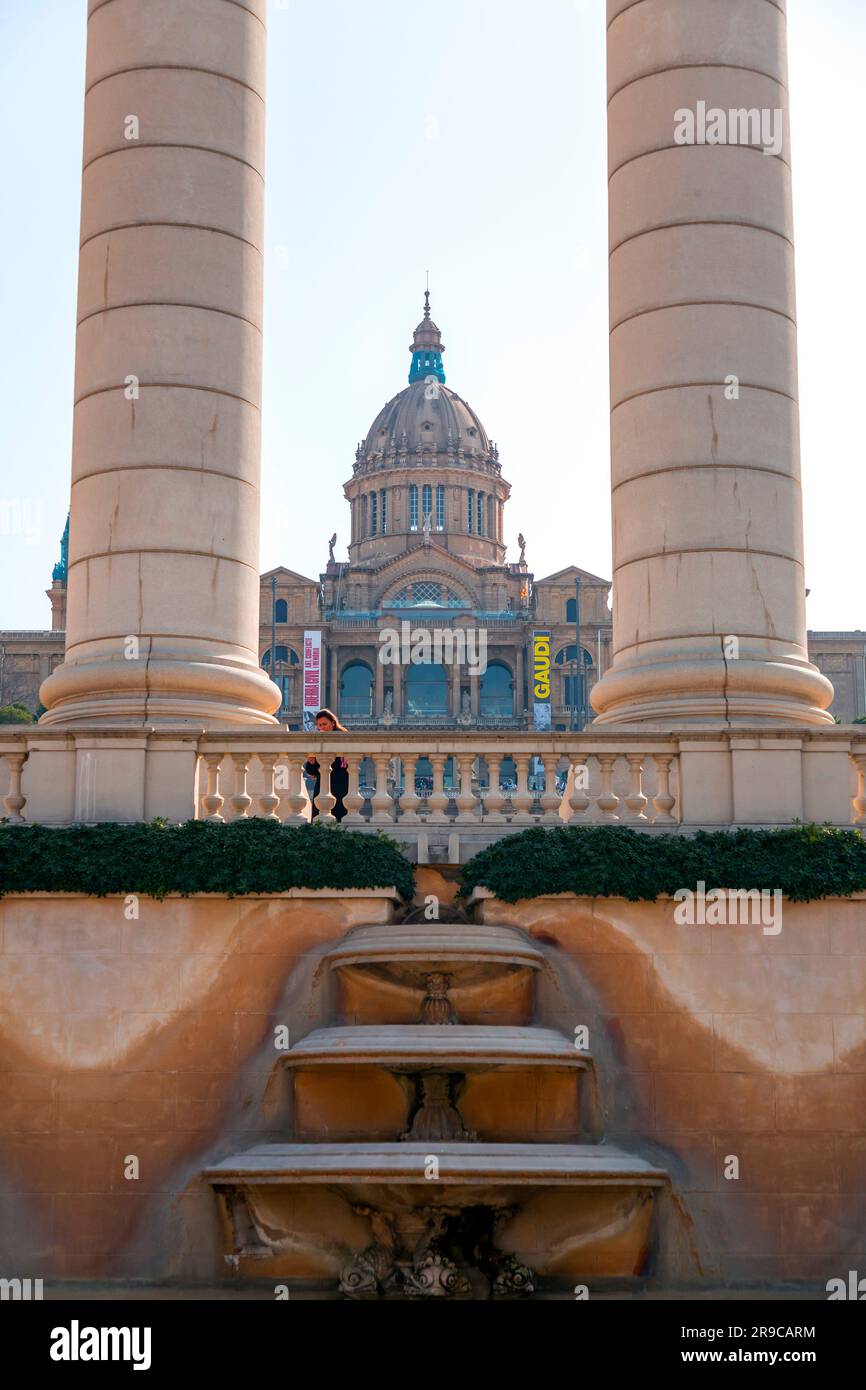 Barcelone, Espagne - 11 FÉVRIER 2022 : Placa d'Espanya est l'une des ...