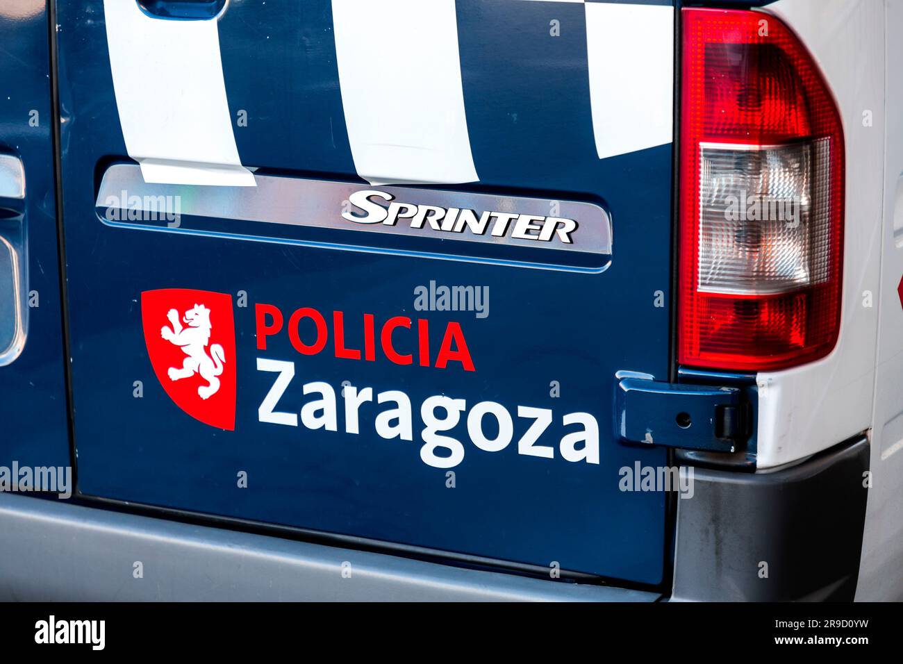 Saragosse, Espagne-14 FÉV, 2022: Le logo officiel du lion de la police ...