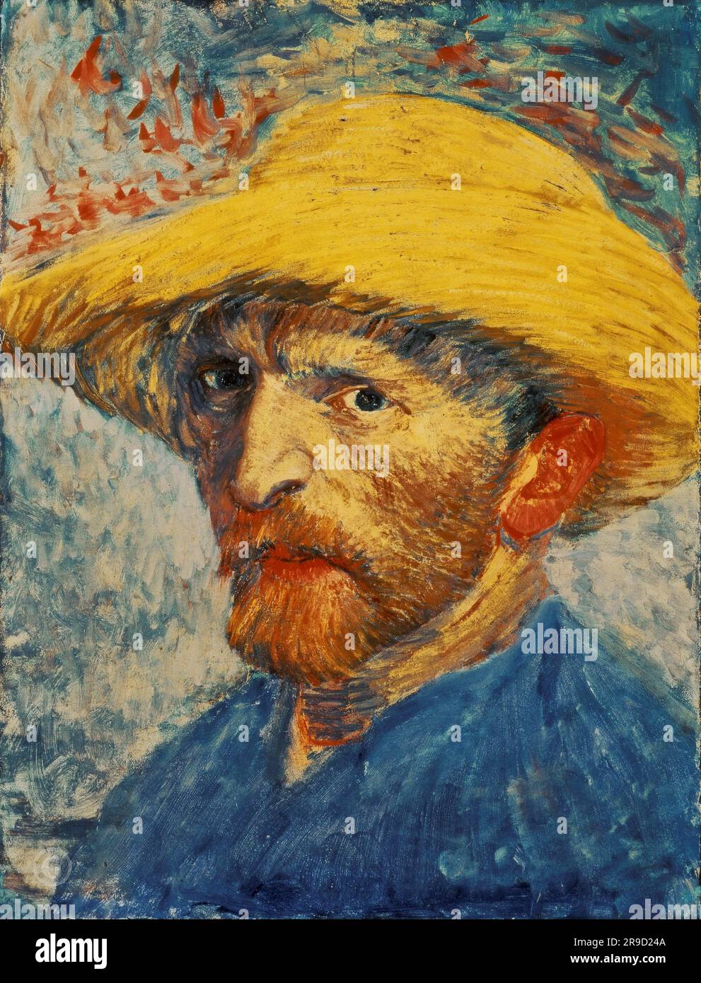 Autoportrait au chapeau de paille 1887 Banque de photographies et d’images à haute résolution ...