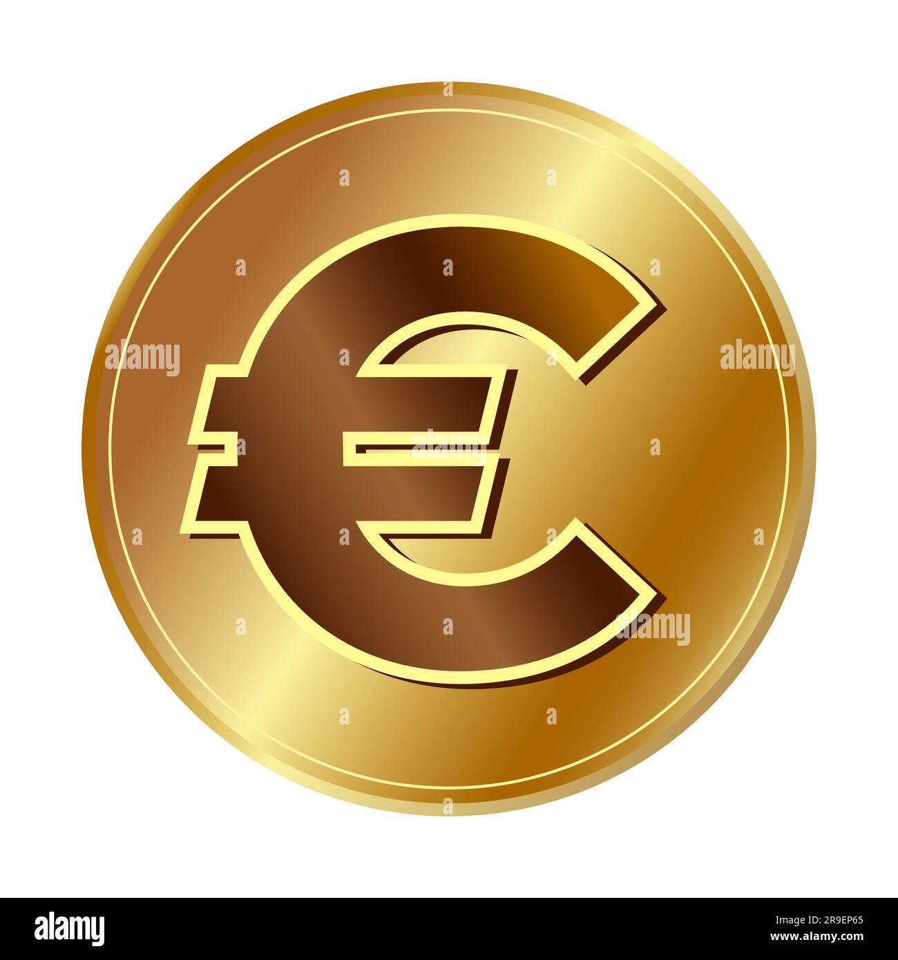 Signe symbole euro monnaie Banque d'images vectorielles - Alamy