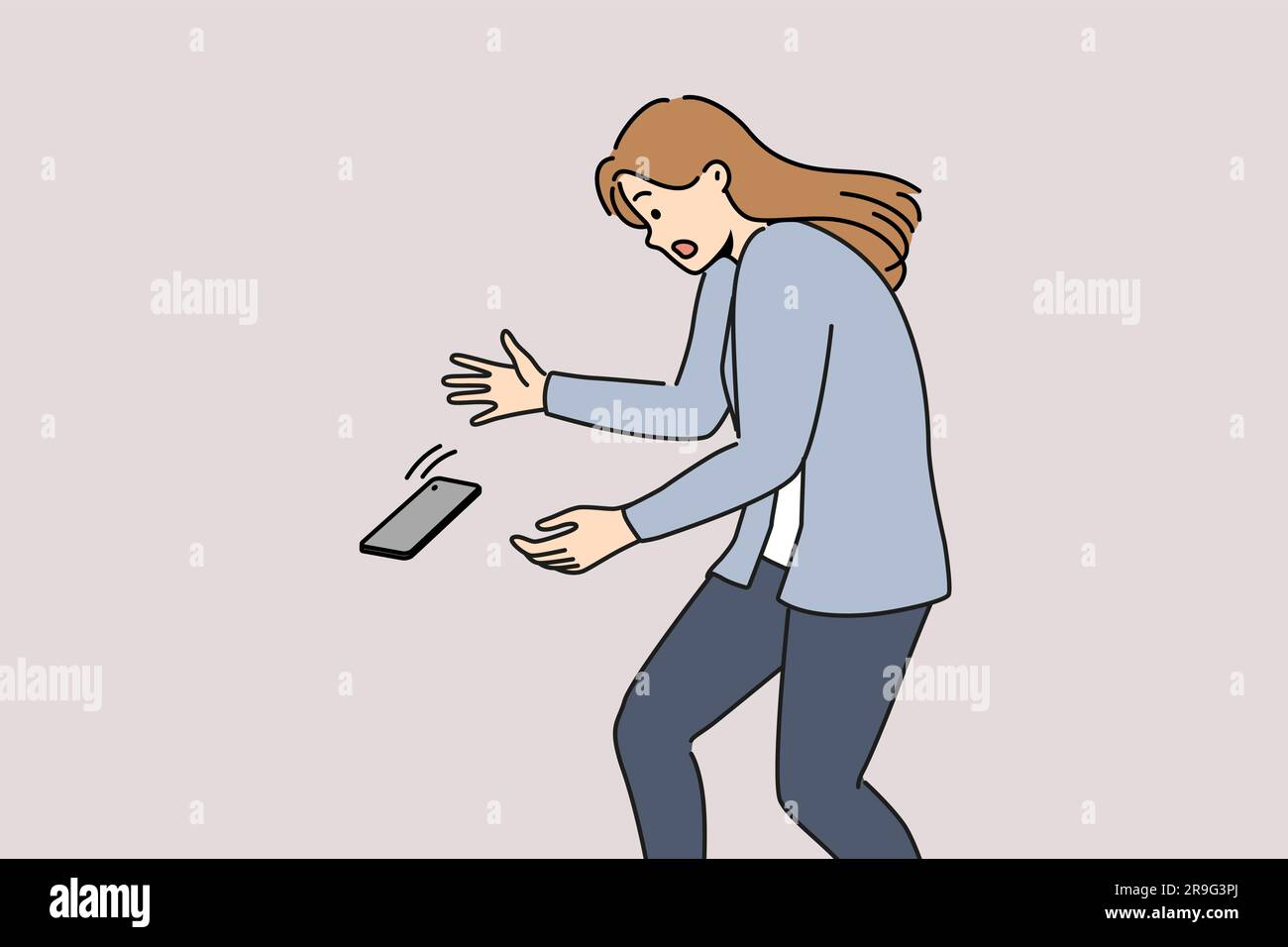 Femme maladroite Banque d'images vectorielles - Alamy