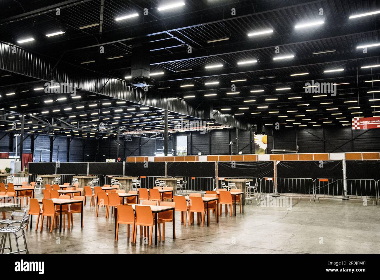 ASSEN - les derniers préparatifs de l'Expo Assen. L'ancien lieu de l ...