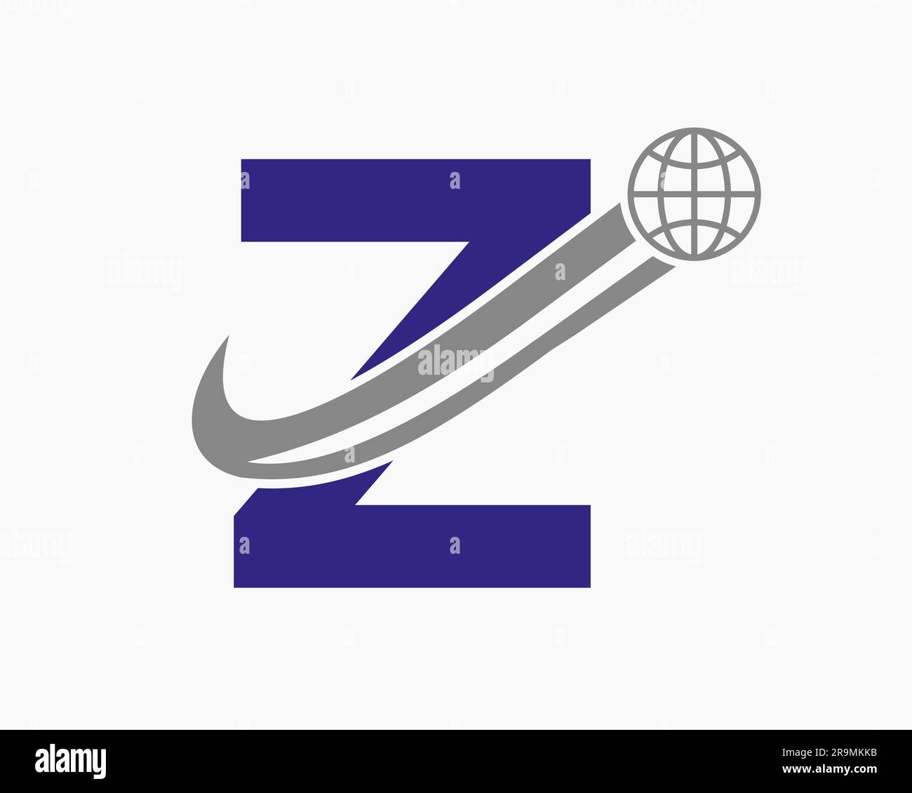 Logo de la lettre Z Global. Modèle de vecteur de symbole de logotype ...