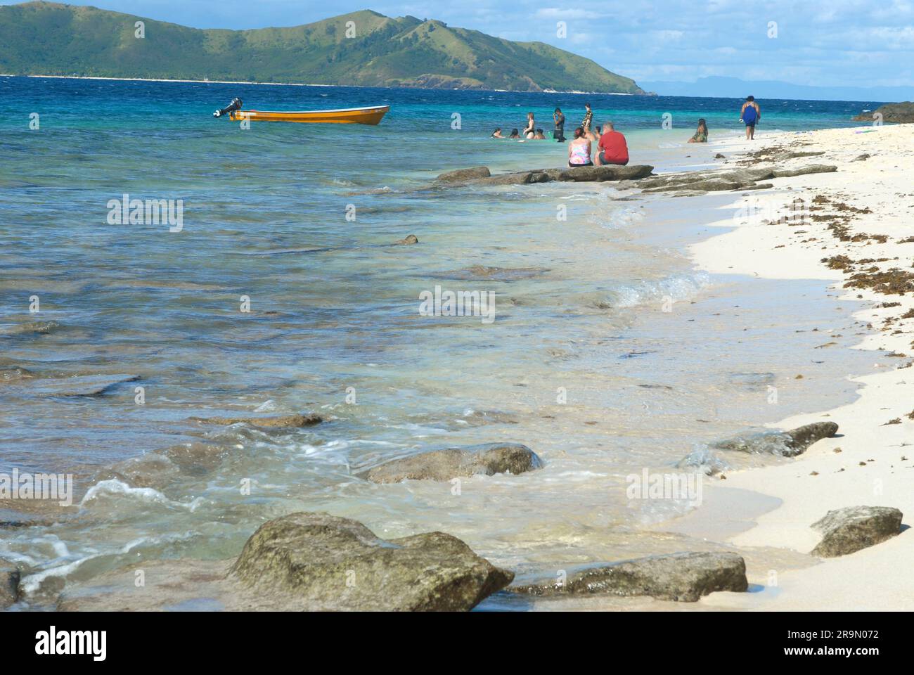 Modriki Island ou Cast Away Island, lieu du film de Tom Hank « Cast Away », Fidji, Océan ...