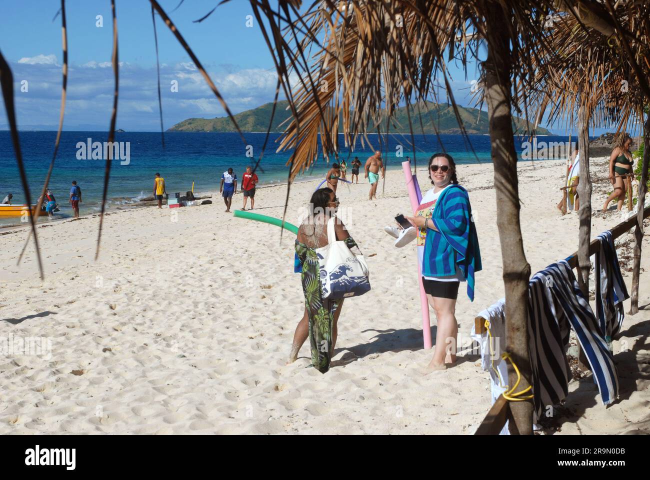 Modriki Island ou Cast Away Island, lieu du film de Tom Hank « Cast Away », Fidji, Océan ...